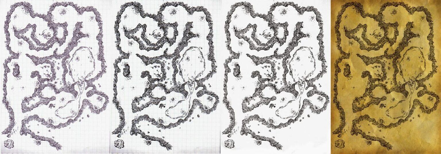Cómo preparar mapas dibujados a mano, con Photoshop